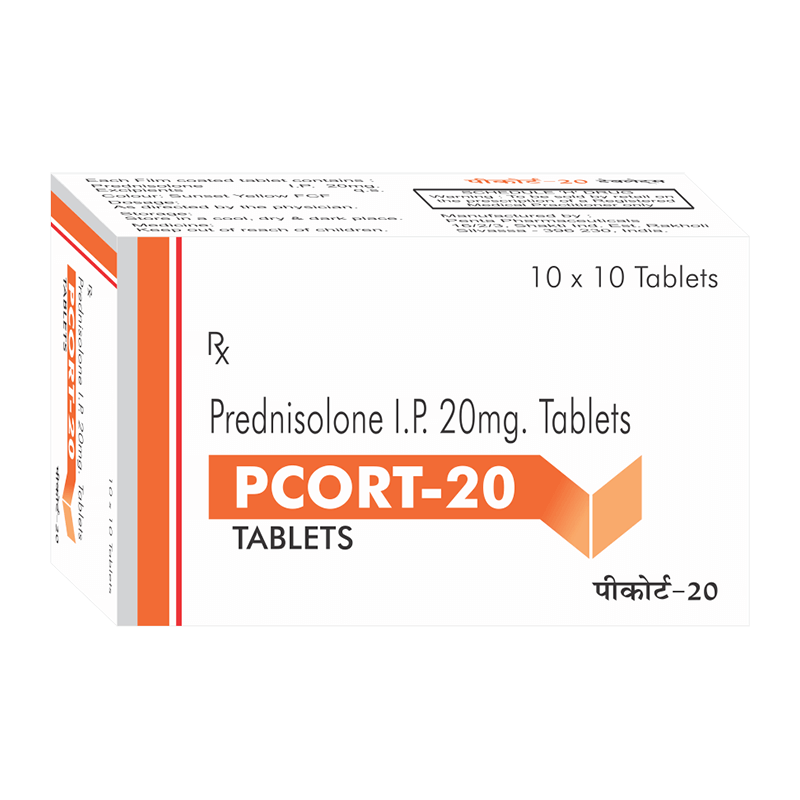Pcort-20 Mg (Tablet) – Pharmtak Ophthalmics (I) Pvt. Ltd.